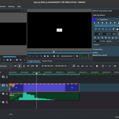 Smear or Rapid Zoom Transition - KDE Store