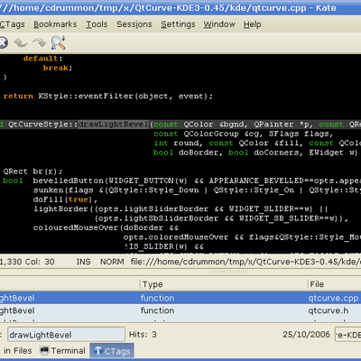 Kate CTags Plugin - KDE Store