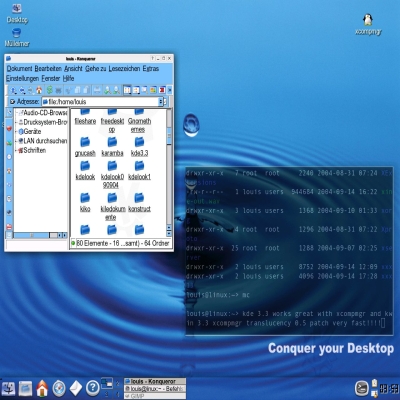 KDE 3.3 kwin 3.3 xcompmgr translucency - KDE Store