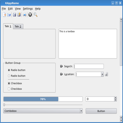 Mockup template for a KDE application - KDE Store