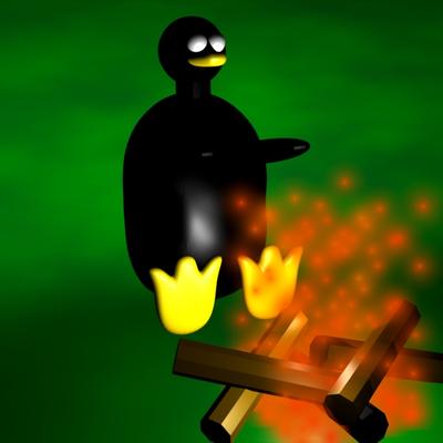 Tux at Fire - KDE Store