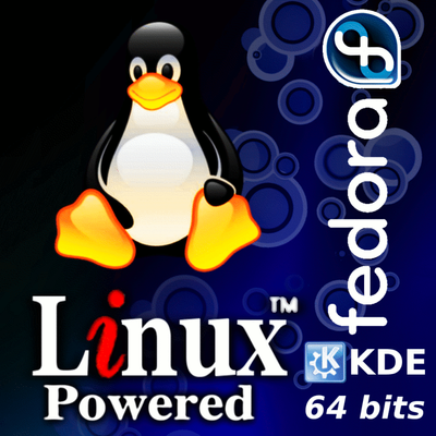 Linux powered PC badge (fedora) - KDE Store