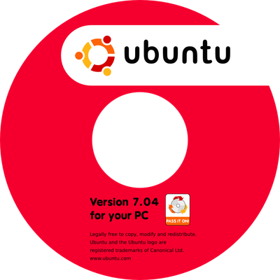 Ubuntu 7.04 CD Label PC - KDE Store