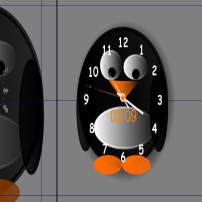 Tux cairo-clock design - KDE Store
