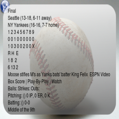 MLB Widget - KDE Store