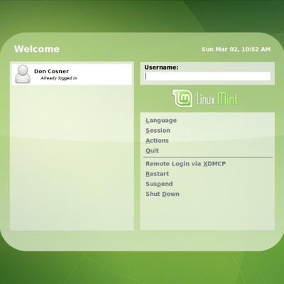 Mint Glass Look GDM Theme - KDE Store