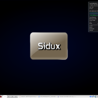 Sidux Wallpaper01 Tan & Blue - KDE Store