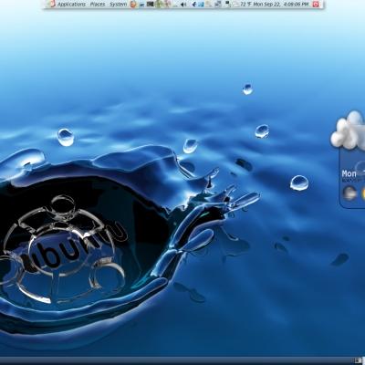 Ubuntu Blue Splash water theme - KDE Store