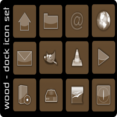 Wood-Dock icon set - KDE Store