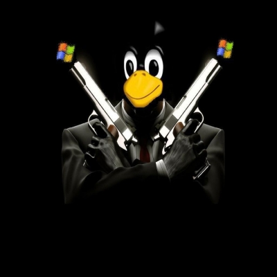 Hitman Tux Shoots Logo - KDE Store