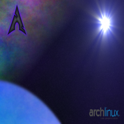 Archlinux space wallpaper - KDE Store