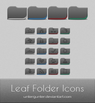 Leaf Folder Icons - KDE Store