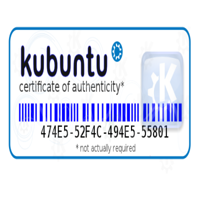 Kubuntu Sticker Authenticify - KDE Store