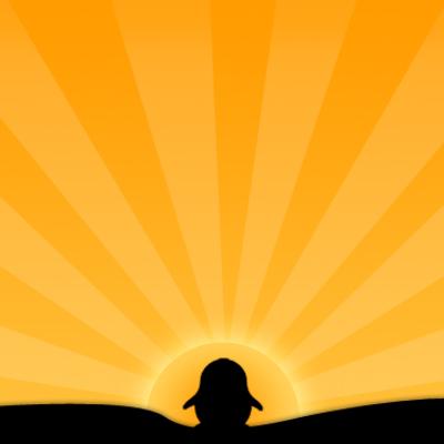 Tux on Sunset - KDE Store