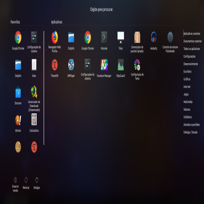 Simplified fork of Full Screen KDE menu - KDE Store