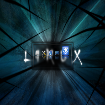 Dark Blue Linux splash - KDE Store