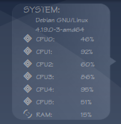Conky Popup for 4 and 6 cpus plus NEW Conky Glass Panel - KDE Store