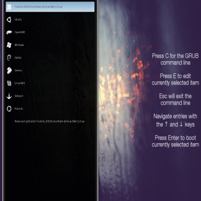 Raindrops GRUB Theme - KDE Store