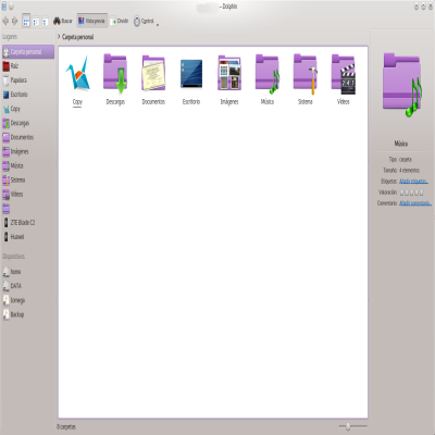 Oxygen violet folders - KDE Store