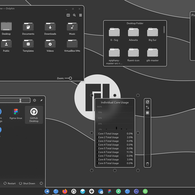 Graphite dark plasma theme - KDE Store