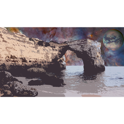 Flat Vector Celestial Beach HD Wallpaper - KDE Store