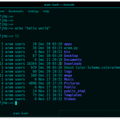 Ghost Color Scheme for Konsole Terminal - KDE Store
