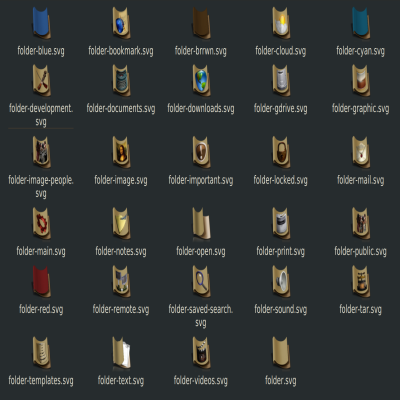 Icon Set Cream Folder - KDE Store