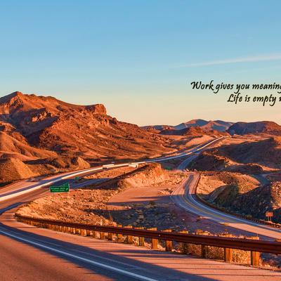 Work gives you meaning and purpose and life is empty ... - KDE Store