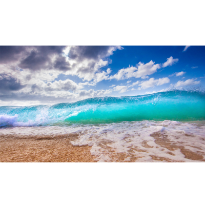 Blue wave beach - 4k - KDE Store