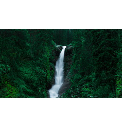 Blue forest waterfall - 4k - KDE Store