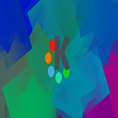 Coloured abstract with KDE logo - 4K - KDE Store