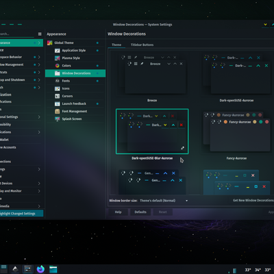 Dark-openSUSE-Blur-Aurorae - KDE Store