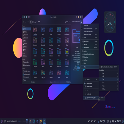 Colorful-Blue-Dark-Colorscheme - KDE Store