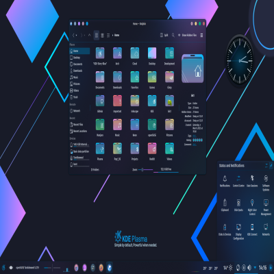 KDE-Story-Blur-Blue-Dark-Aurorae - KDE Store
