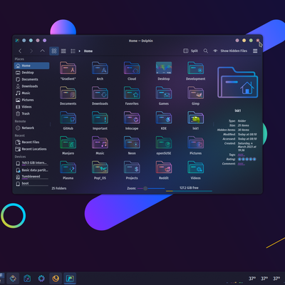 Colorful-Blur-Dark-Aurorae-6 - KDE Store