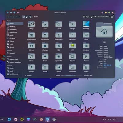 Gently-Blur-Dark-Color-Aurorae-6 - KDE Store