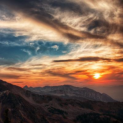 Mountain during sunset - KDE Store