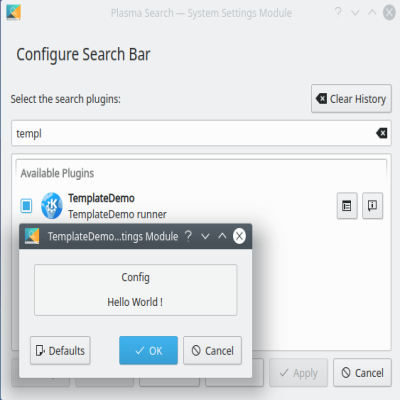 Krunner KCModule Template - KDE Store