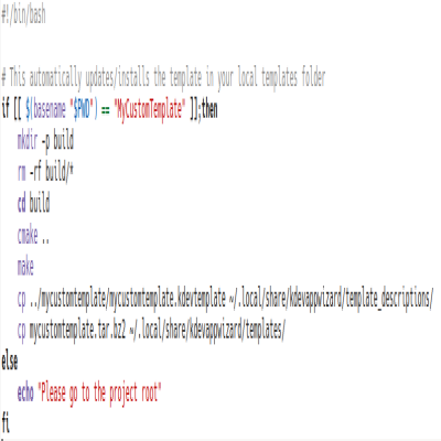 Template For KDevelop App Template - KDE Store