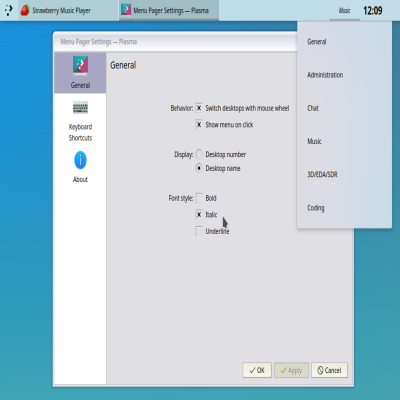 Menu pager - KDE Store