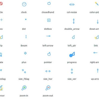 Oxygen blue neon cursors - KDE Store