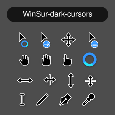 WinSur-dark-cursors - KDE Store