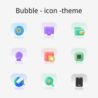 Bubble icon theme - KDE Store