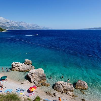 Adriatic Sea With Blue Water Beautiful Beach Near Split Croa - KDE Store