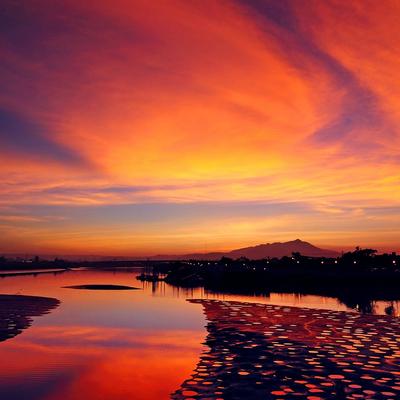 sunset evening reflection dawn wallpaper - KDE Store