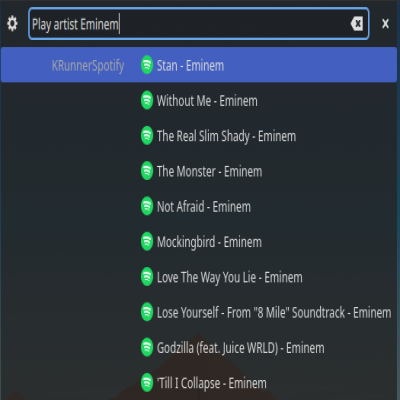 KRunner-Spotify - KDE Store