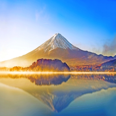 Fog Japan Mount Fuji Mountain Nature Reflection HD WALLPAPER - KDE Store