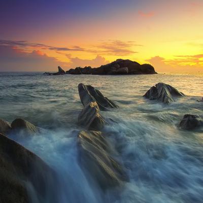 Seashore during Sunsset hd wall - KDE Store