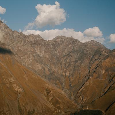 Mountain range with steep ridges in highland hd wall - KDE Store