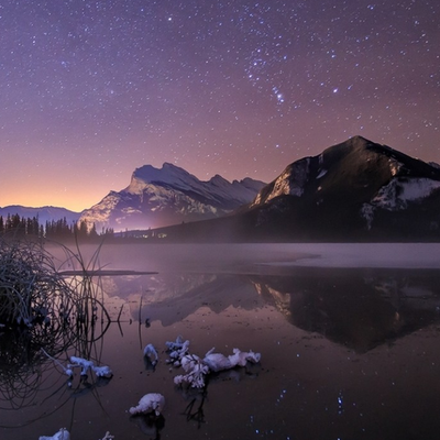 lake reflection winter mountain - KDE Store